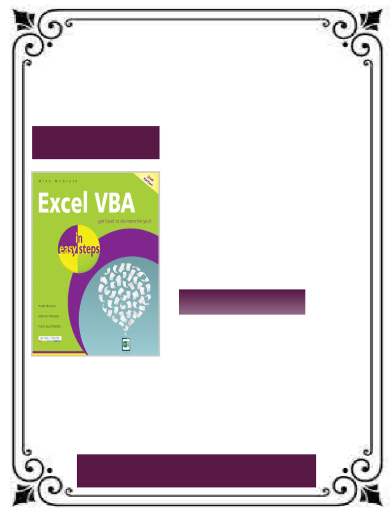 Excel VBA in easy steps 2nd Edition Mike Mcgrath ebook professionally formatted | PDF ...