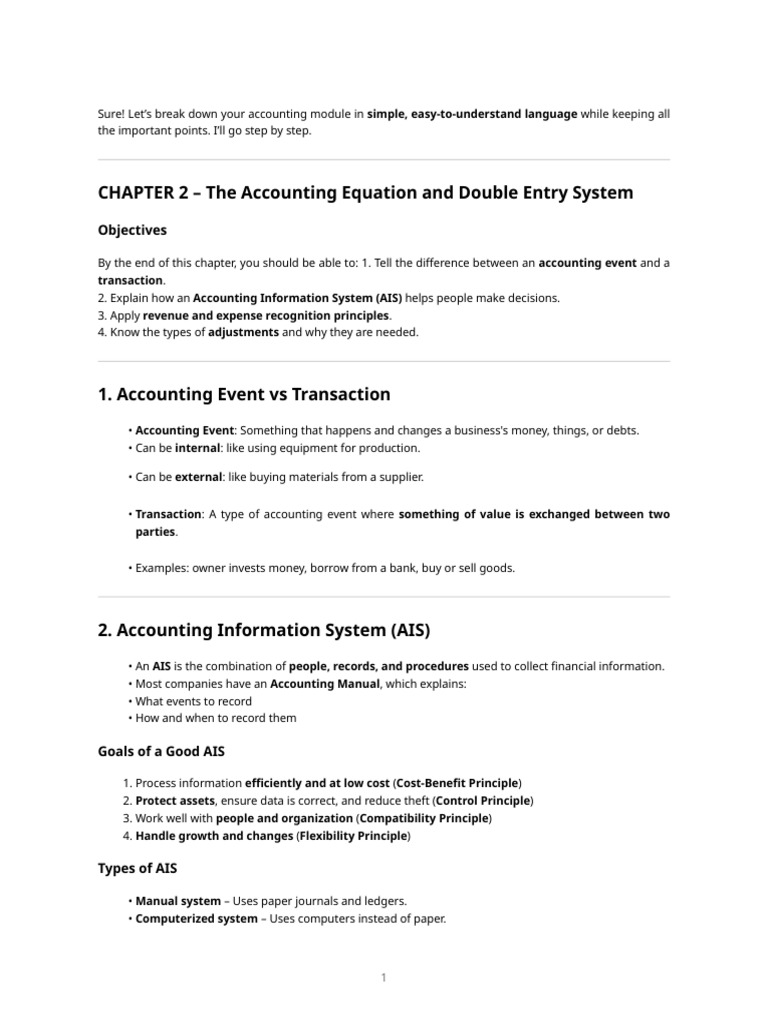 Accounting Chapter2 Summary | PDF | Debits And Credits | Equity (Finance)