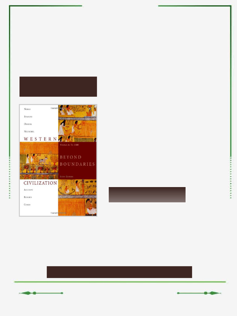 Western Civilization Beyond Boundaries Volume A To 1500 6th Edition ...