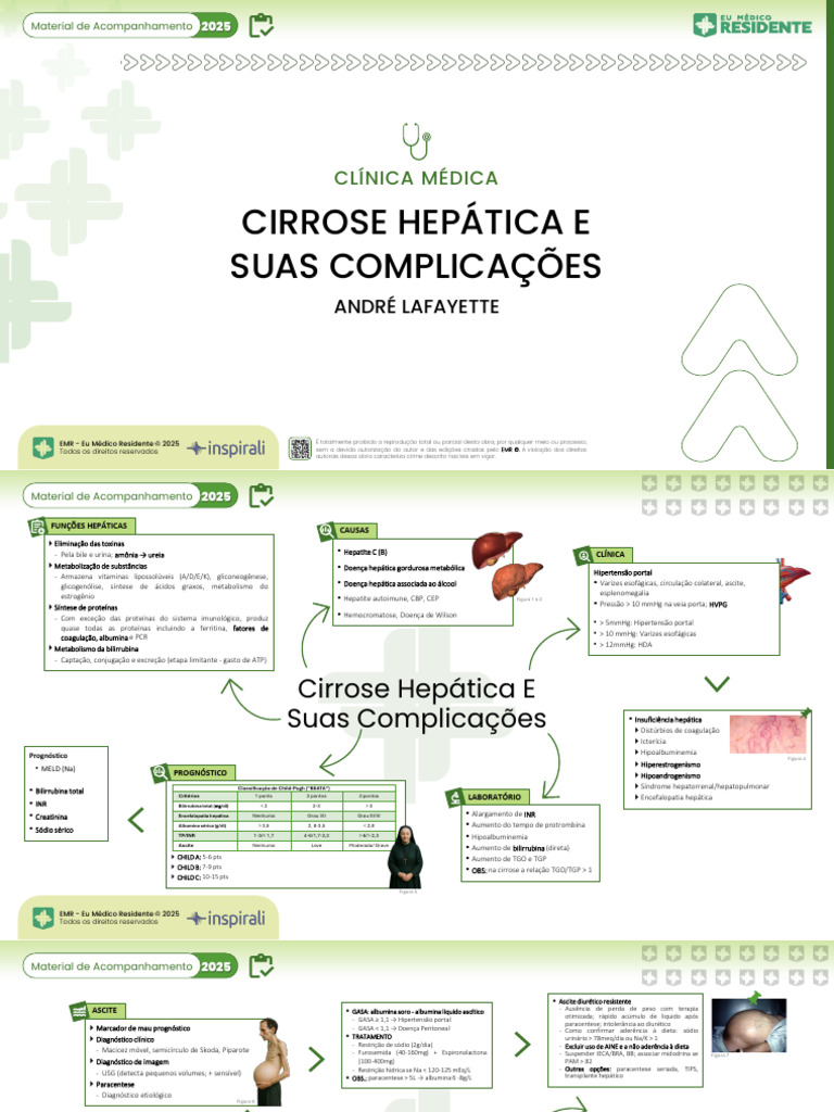 Cirrose Hepatica e Complicacoes | PDF | Especialidades médicas | Fígado