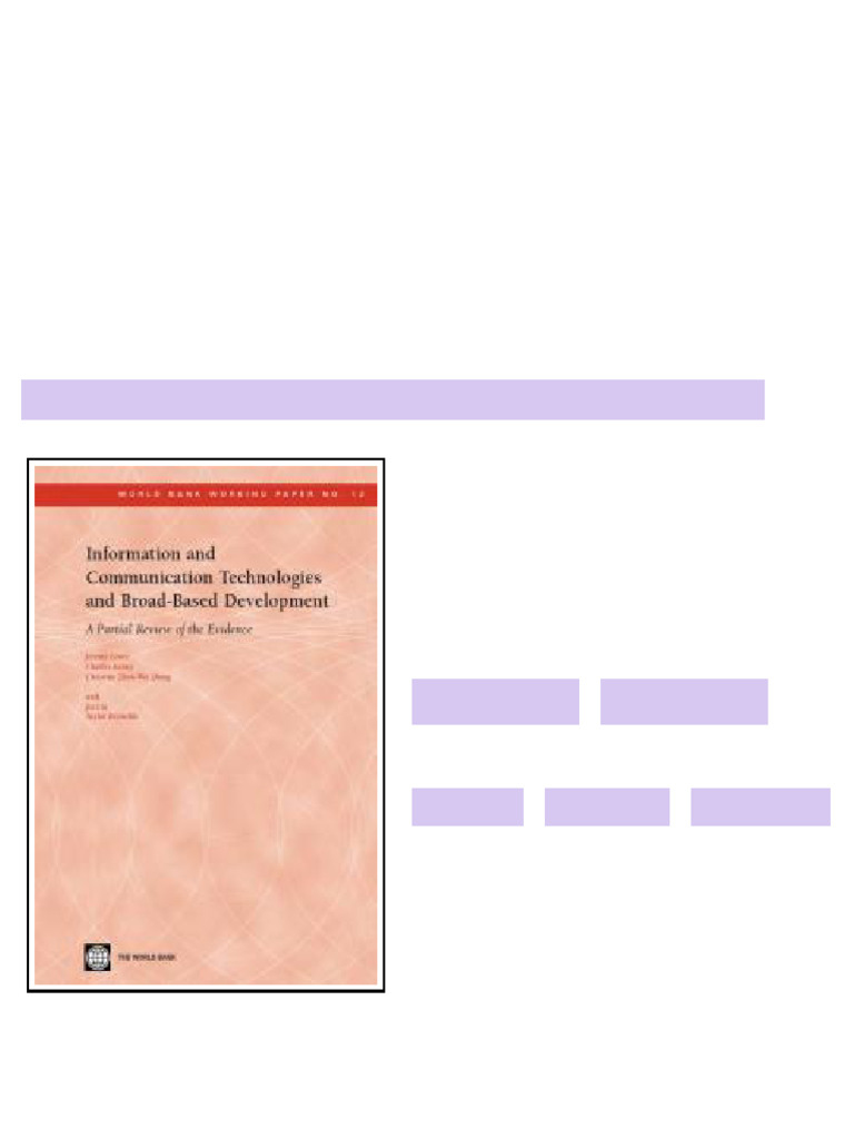 (Ebook) Information and Communication Technologies and Broad-Based ...