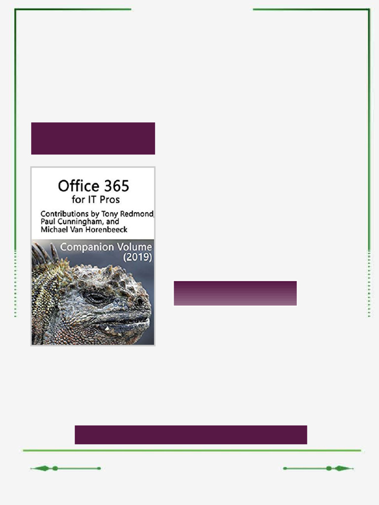 Office 365 for IT Pros Companion Volume 2019 Tony Redmond eBook ...