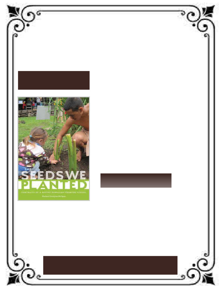 The Seeds We Planted Portraits of a Native Hawaiian Charter School ...