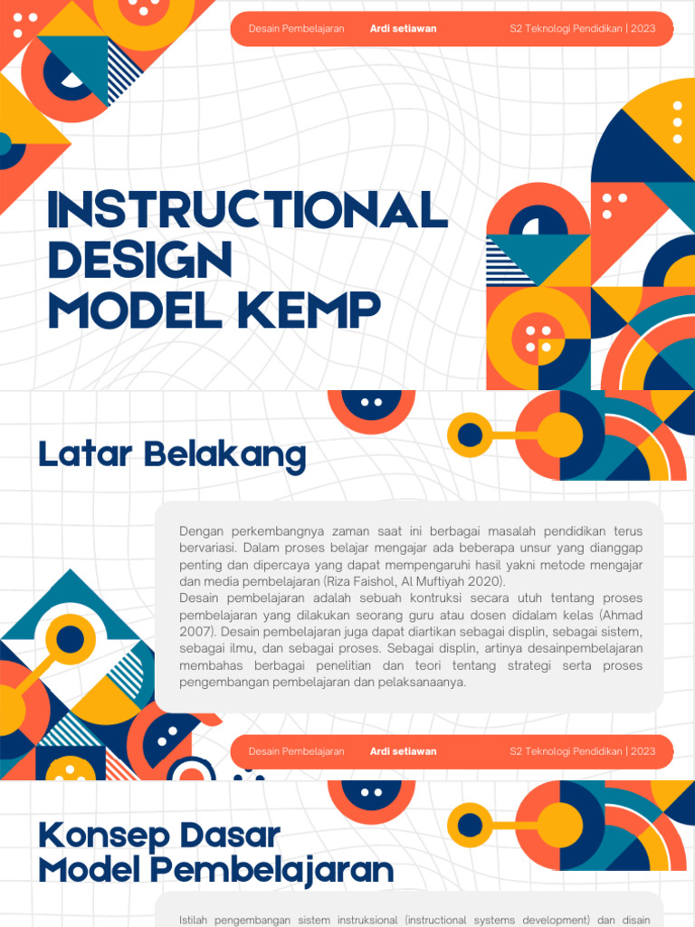 Model Desain Instruksional Kemp 2023 | PDF