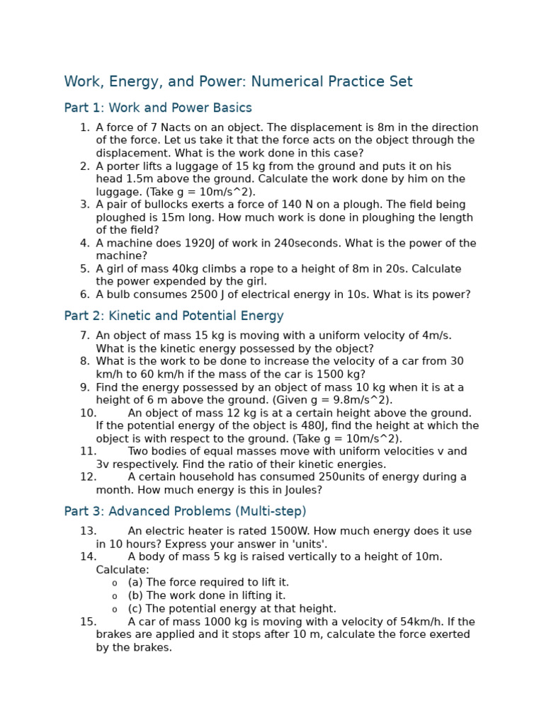 Power 5126 | PDF | Force | Kinetic Energy