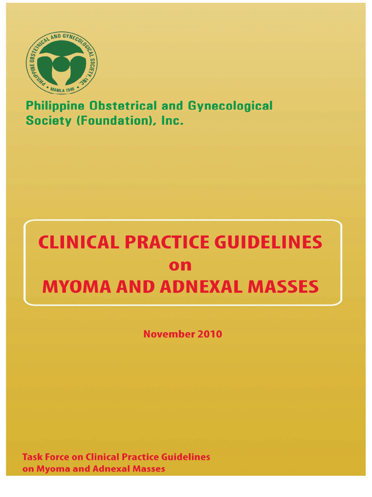 Myoma and Adnexal Masses Guidelines | PDF | Estrogen | Uterus