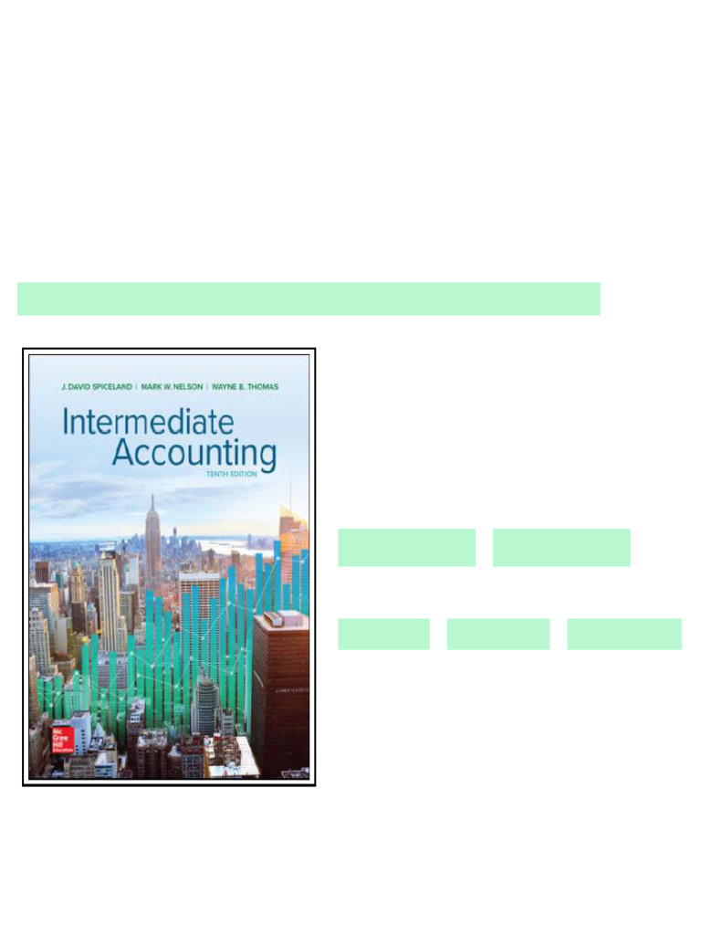 Test Bank for Intermediate Accounting, 10th Edition, David Spiceland ...