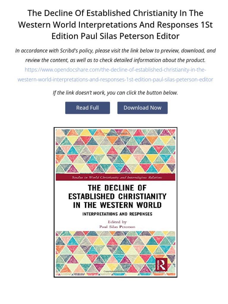 The Decline of Established Christianity in the Western World ...