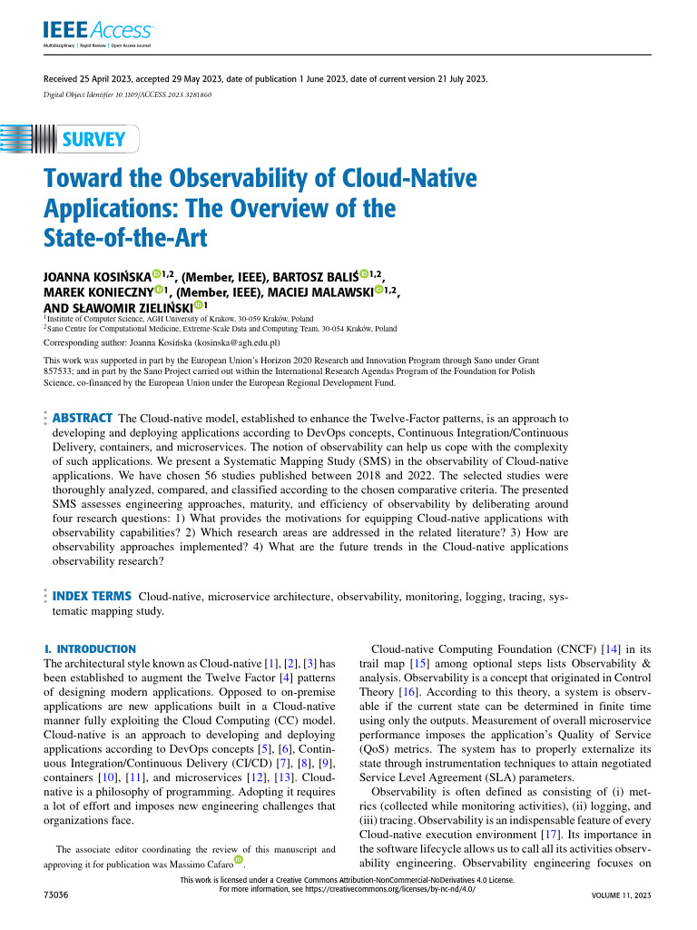 Toward The Observability of Cloud-Native Applications The Overview of ...