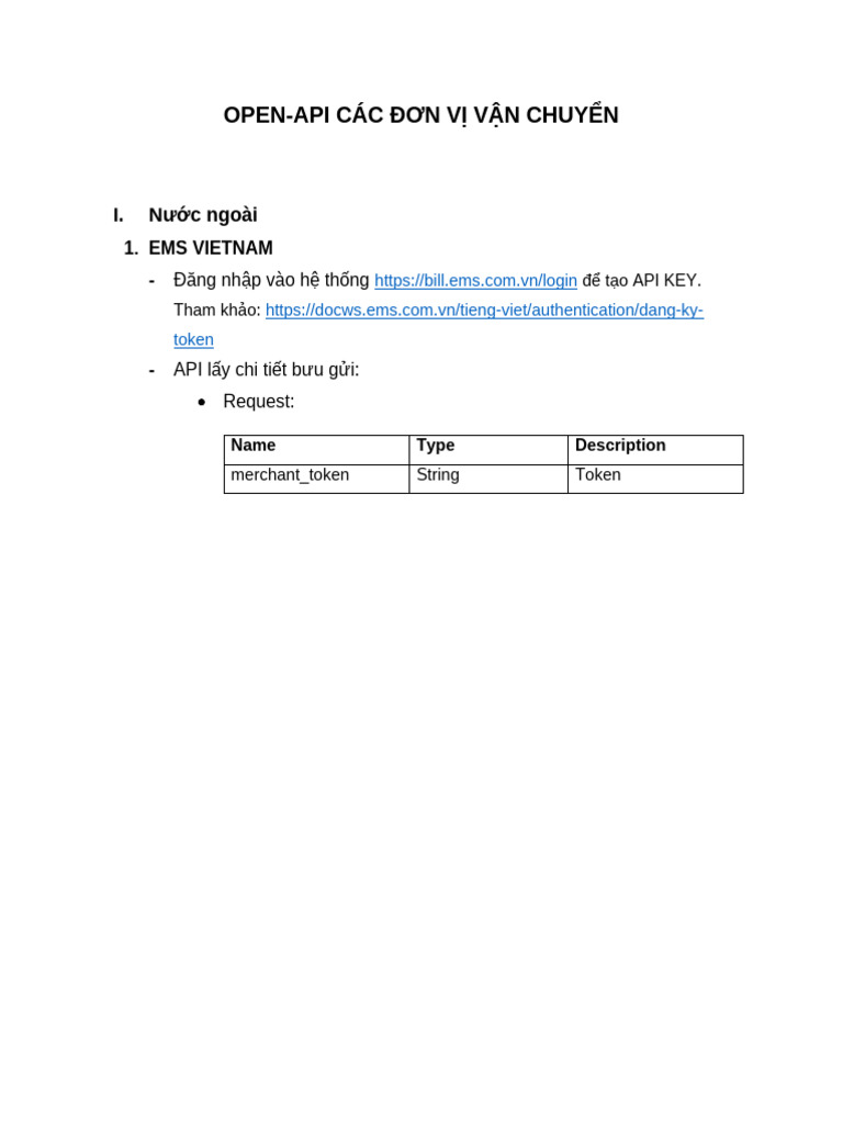 Open API Logistic | PDF