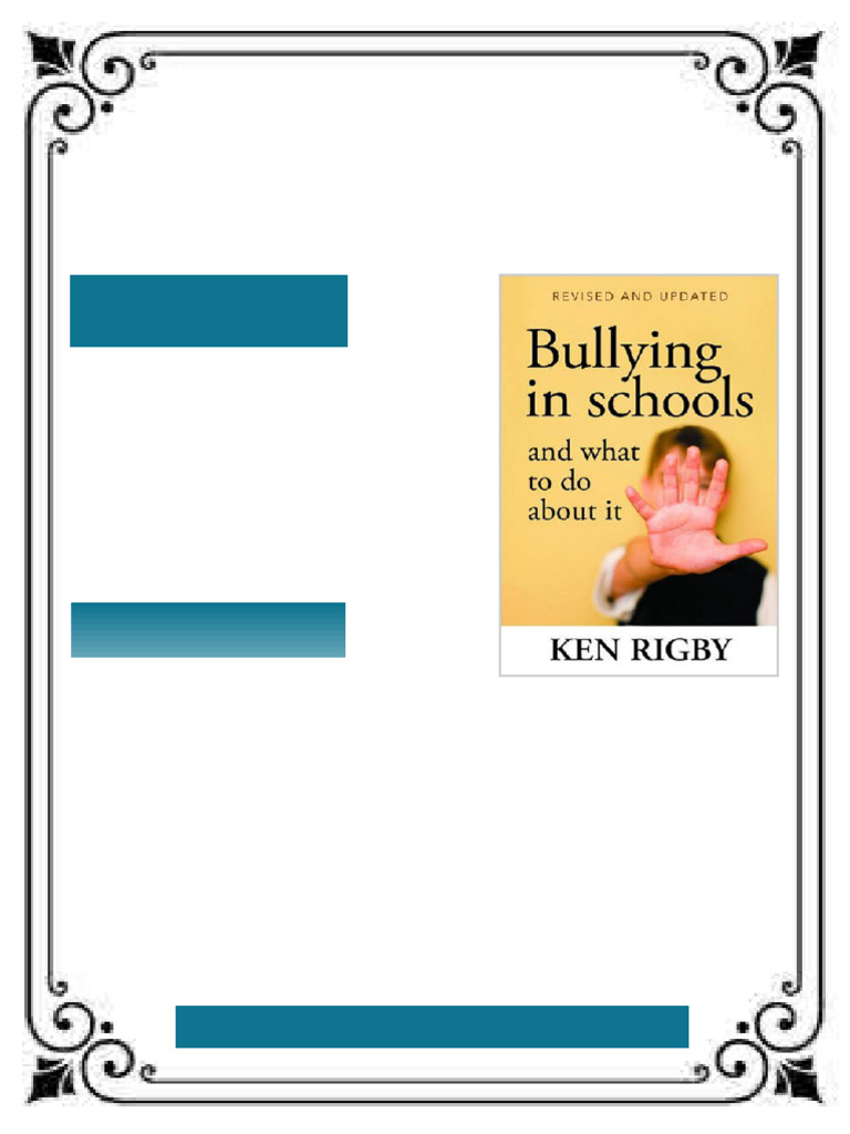 Bullying in Schools and What to Do About it Ken Rigby ebook rare ...