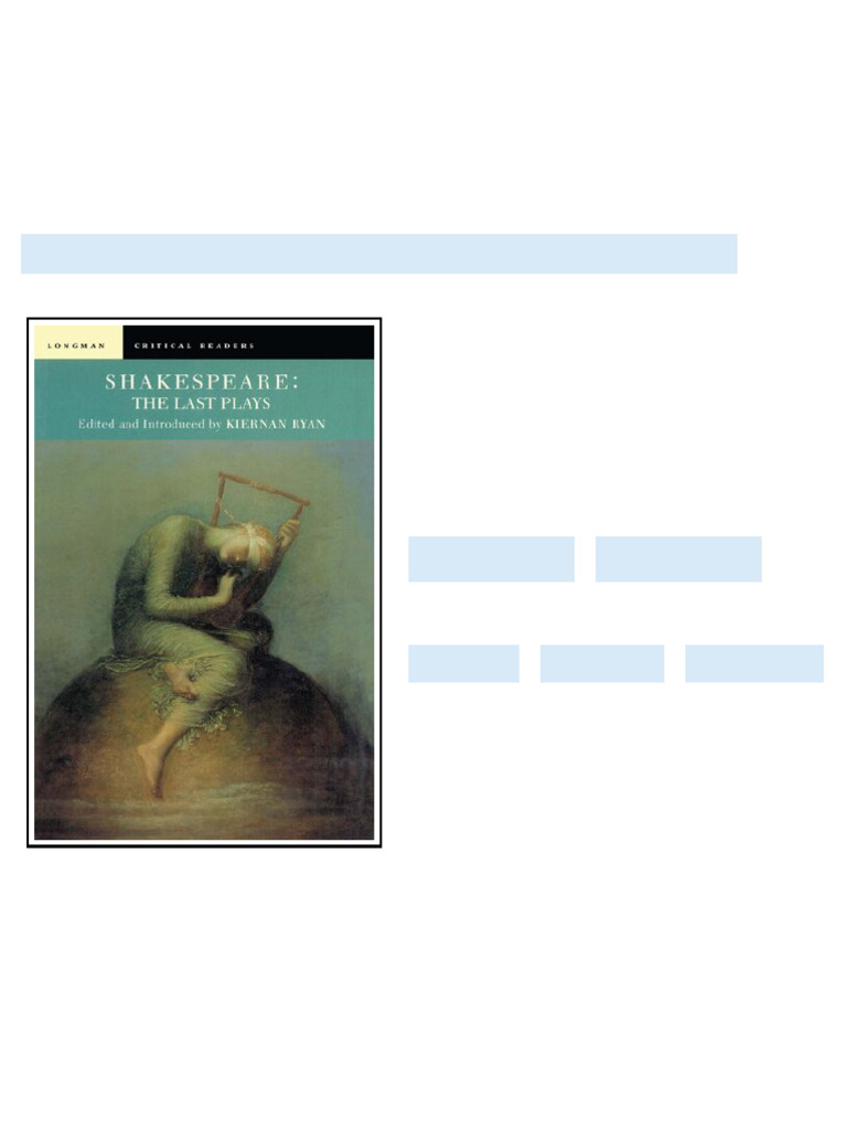 Shakespeare The Last Plays Kiernan Ryan ebook redesigned version 2026 ...