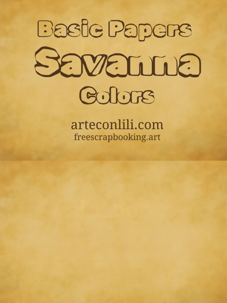 Basic Pappers Savanna Colors Completo Arteconlili Deqqqr | PDF