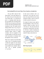RMS vs Peak Voltage Explained | PDF | Root Mean Square | Voltage