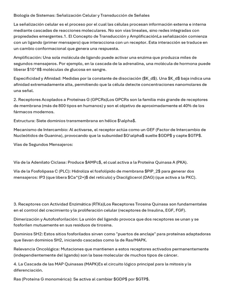 señalización celular | PDF | Transducción de señales | Receptor ...