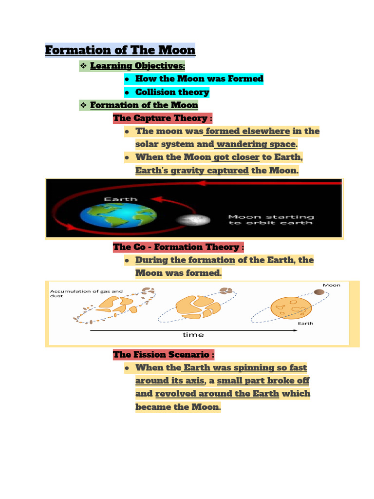 Moon Formation Theories Explained | PDF | Moon | Magnet