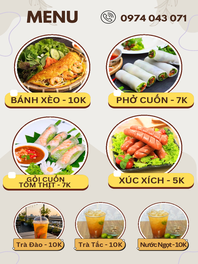 Gray Illustrative Restaurant Menu | PDF