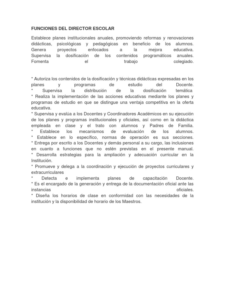 Funciones Del Director Escolar | Toma de decisiones | Cognición