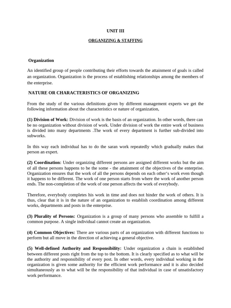 POM Unit 3 | PDF | Organizational Structure | Recruitment