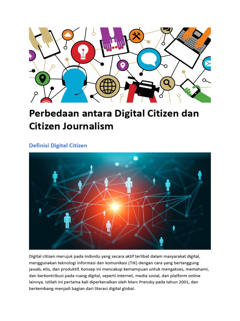 Perbedaan Digital Citizen dan Citizen Journalism | PDF