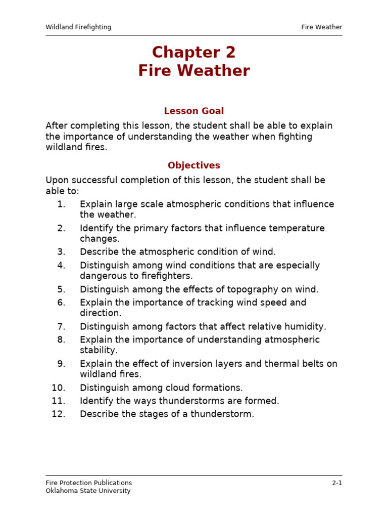 Understanding Fire Weather Factors | PDF | Atmosphere Of Earth | Earth