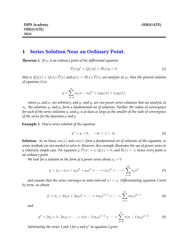 Yogeshiitd Ode 04 Gate | PDF | Mathematical Relations | Mathematical ...