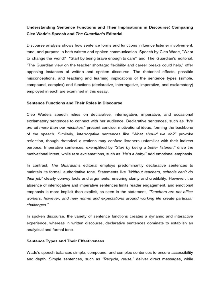 Siti Khalillah_sentence Function | PDF | Rhetoric | Question