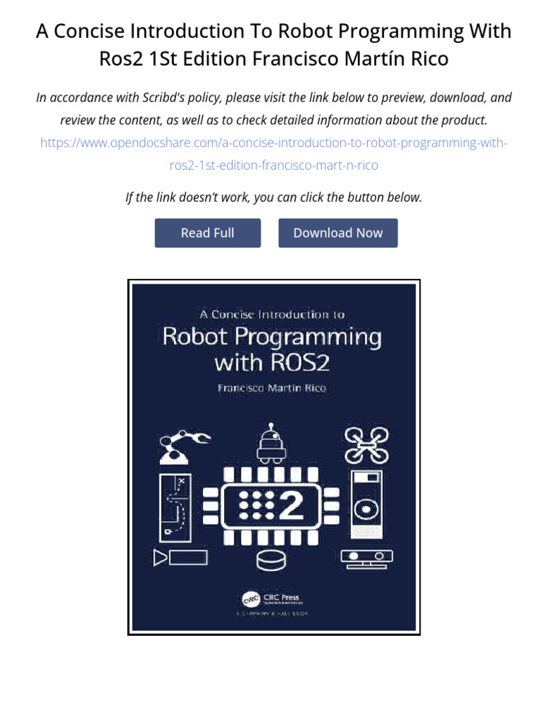 A Concise Introduction to Robot Programming with ROS2 1st Edition ...