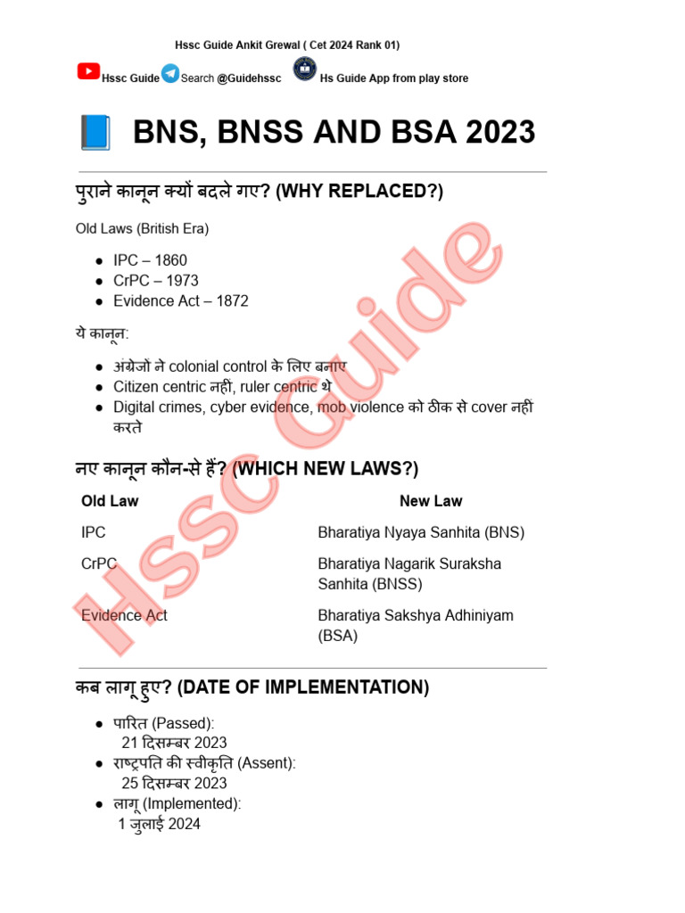 Bns, Bnss and Bsa Demo | PDF