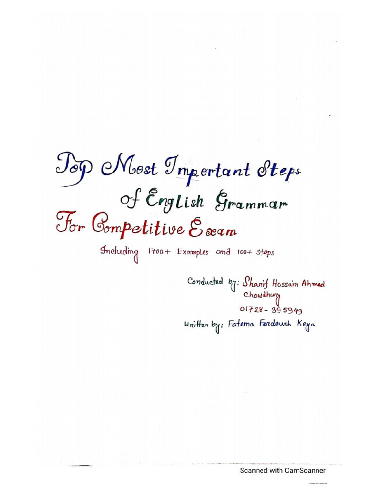 Grammar Lecture-8 (Verb in Detail) Steps 58-76 | PDF