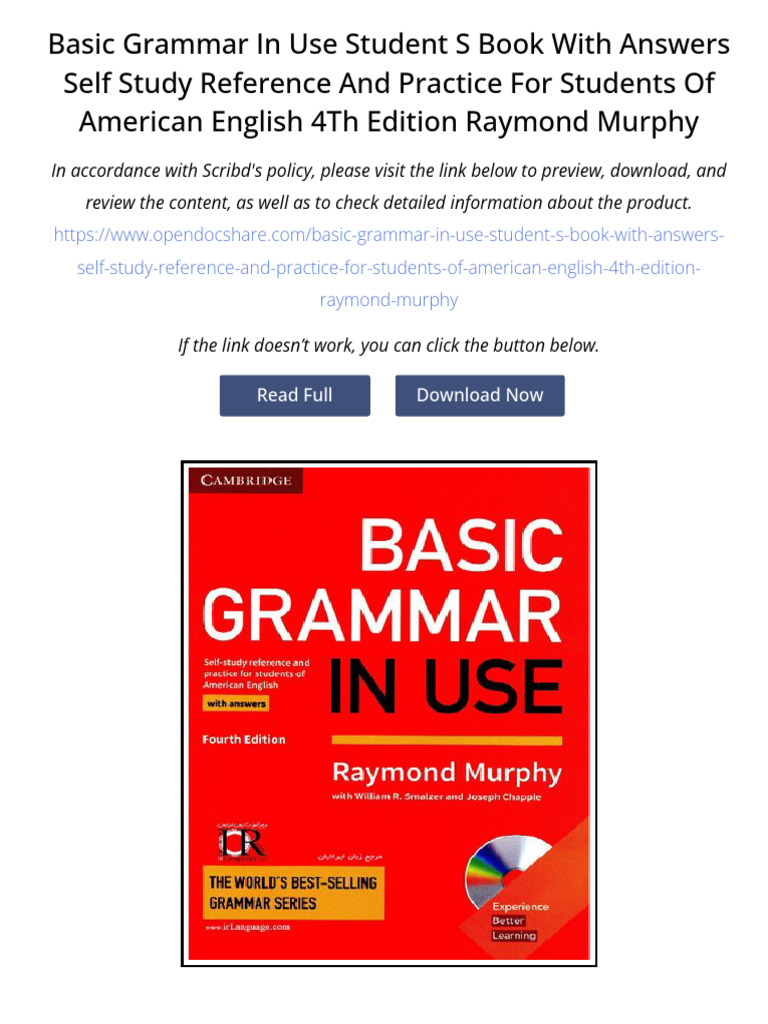 642Basic Grammar in Use Student s Book with Answers Self study Reference and Practice for ...