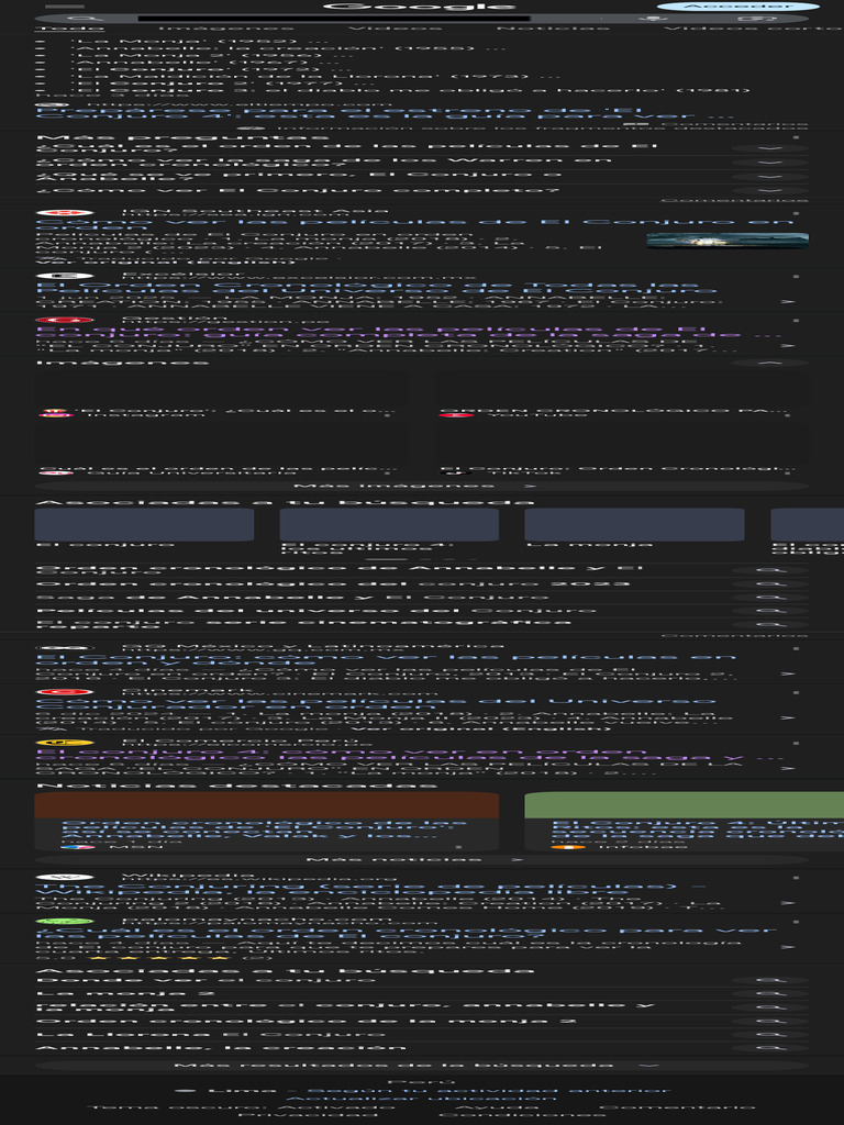 saga el.conjuro cronológicamente - Buscar con Google | PDF