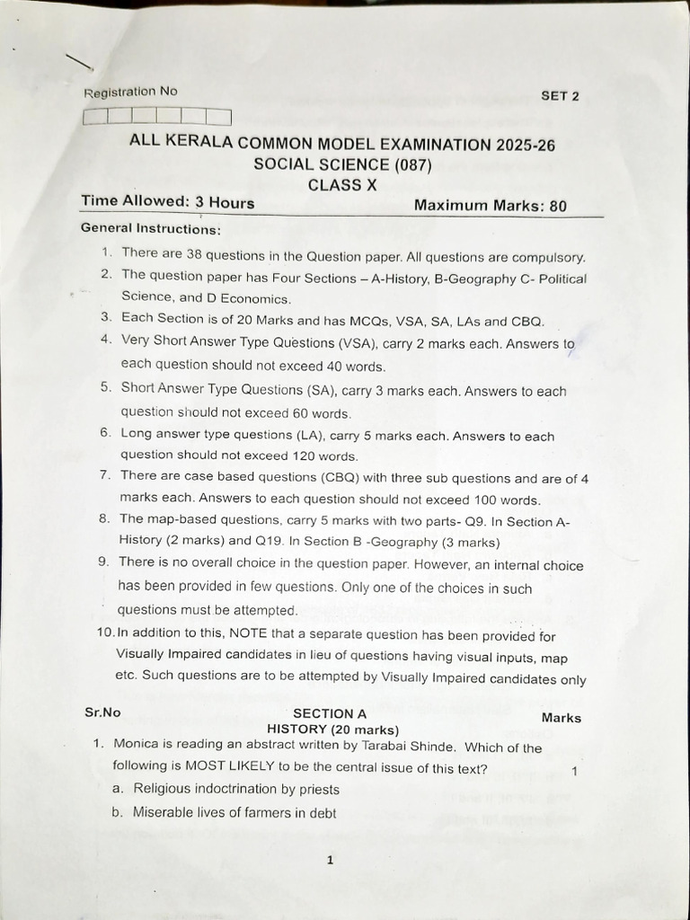 SST MP2 SET 2 2026 | PDF | Political Parties | Soil