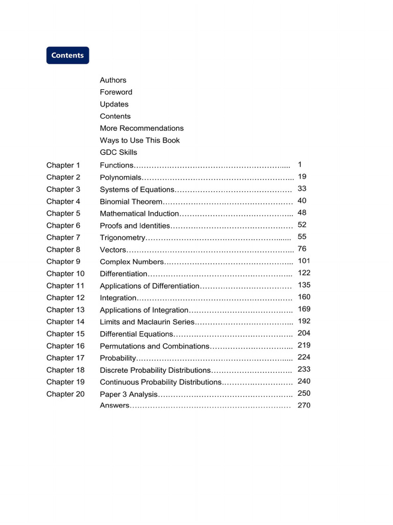 Analysis and Approaches For IBDP Mathematics SL and HL - Book 2 - Lee ...