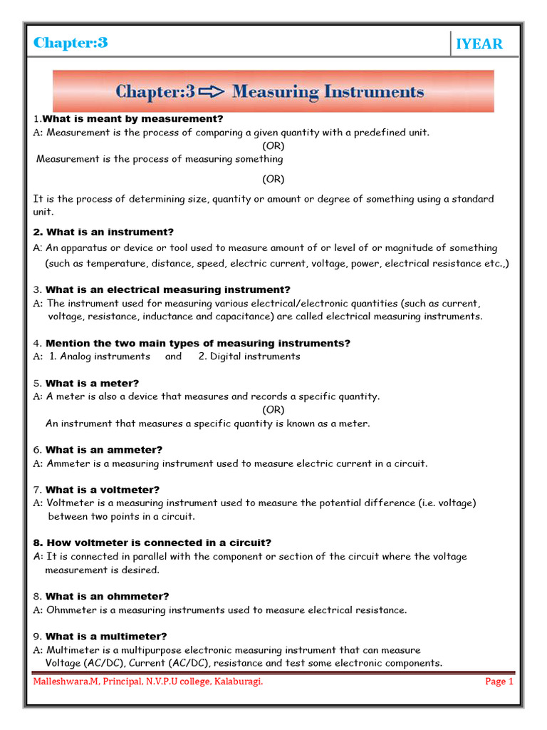 Understanding Measuring Instruments | PDF | Voltage | Electrocardiography
