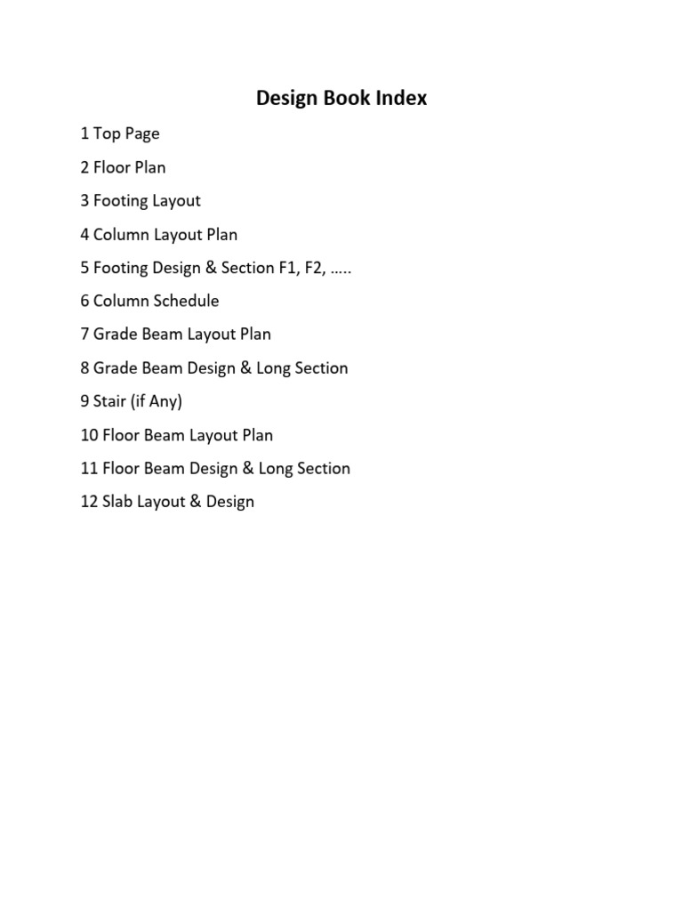Comprehensive Design Book Index | PDF