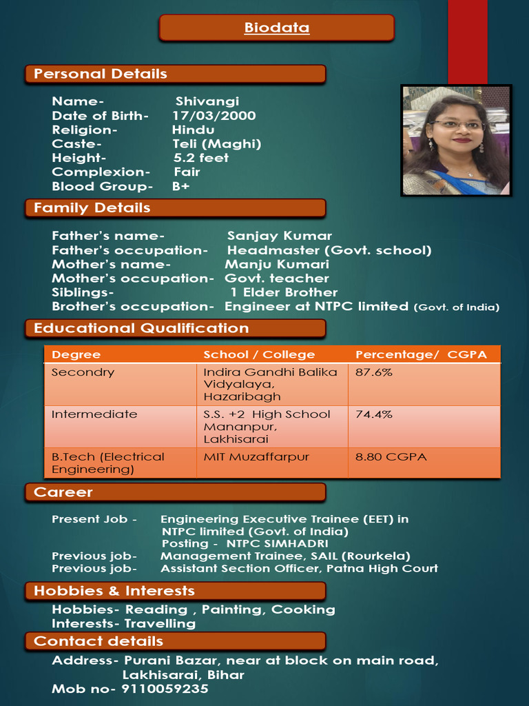 Biodata 9 | PDF