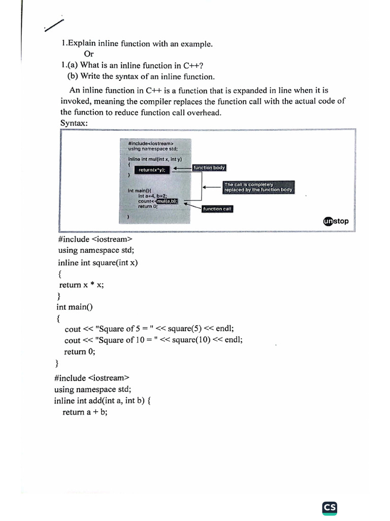 Inline Function | PDF