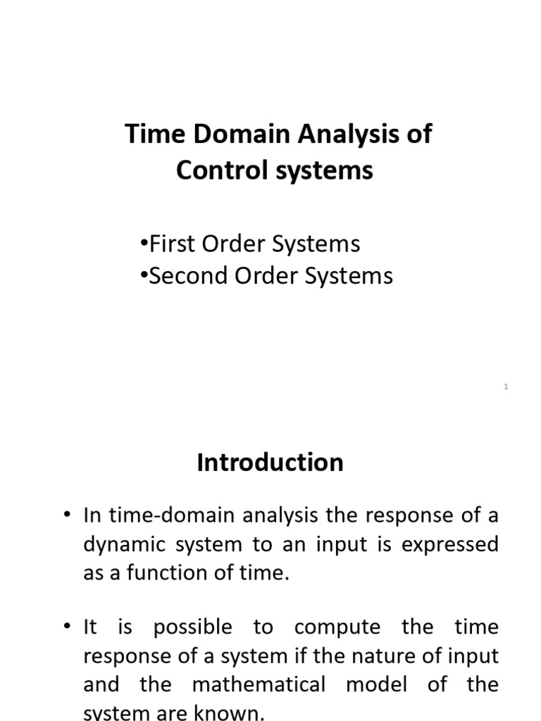 Time Domain Analysis of Control Systems | PDF | Damping | Mechanics