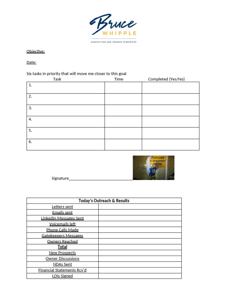 Outreach Task Tracker Template | PDF