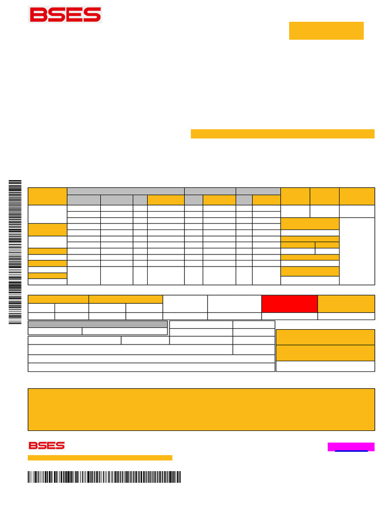 BSES Electricity Bill for November 2025 | PDF | Cheque | Payments