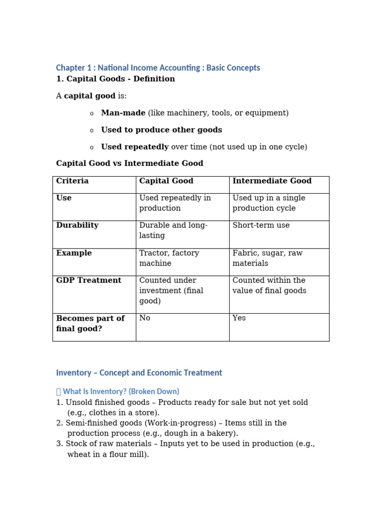 National Income Accounting Basics | PDF | Capital (Economics) | Taxes