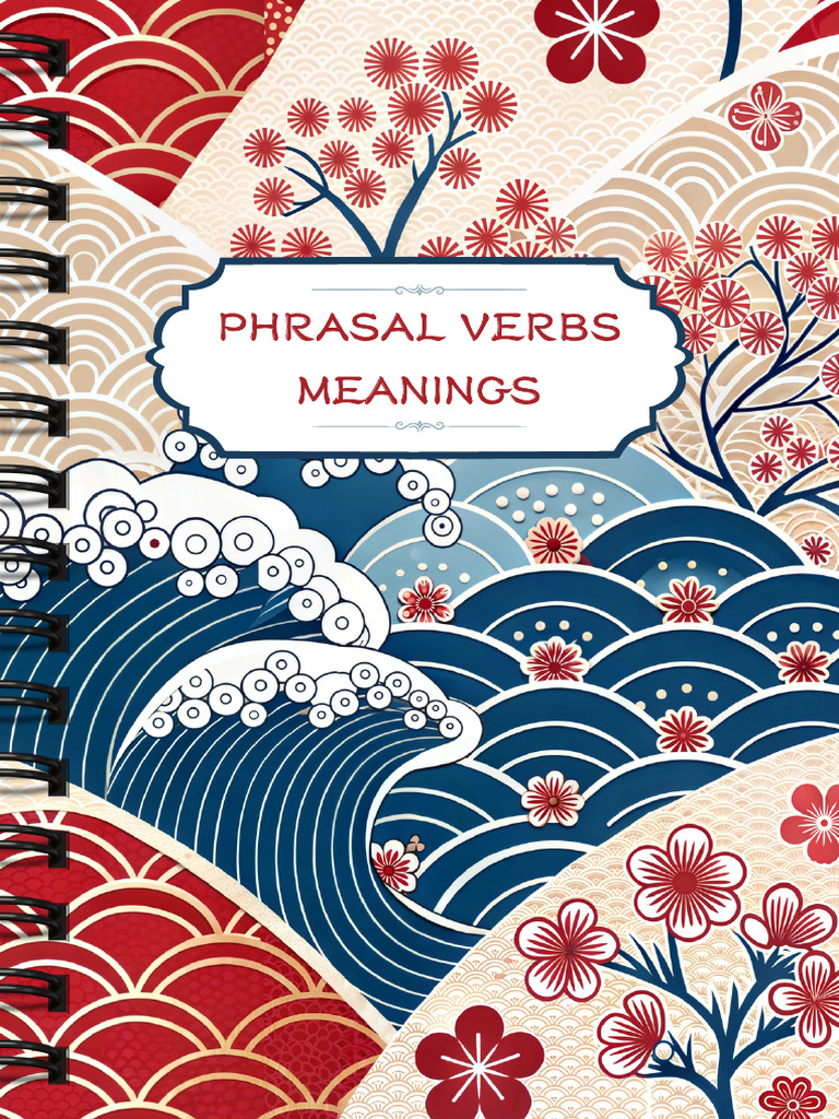 Red and Blue Oriental Pattern Notebook Cover A4 Document | PDF