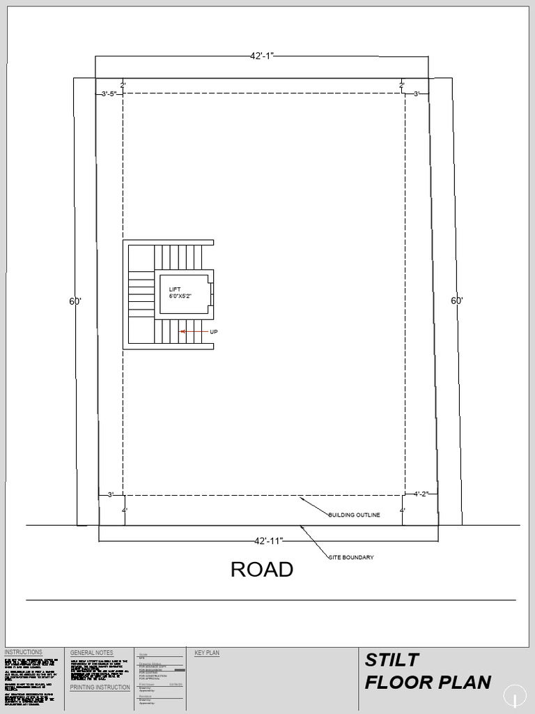 Stilt Floor Plan and Site Boundary Details | PDF