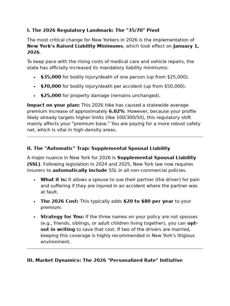 2026 New York Auto Insurance State Outlook the High-Limit No-Fault Era ...