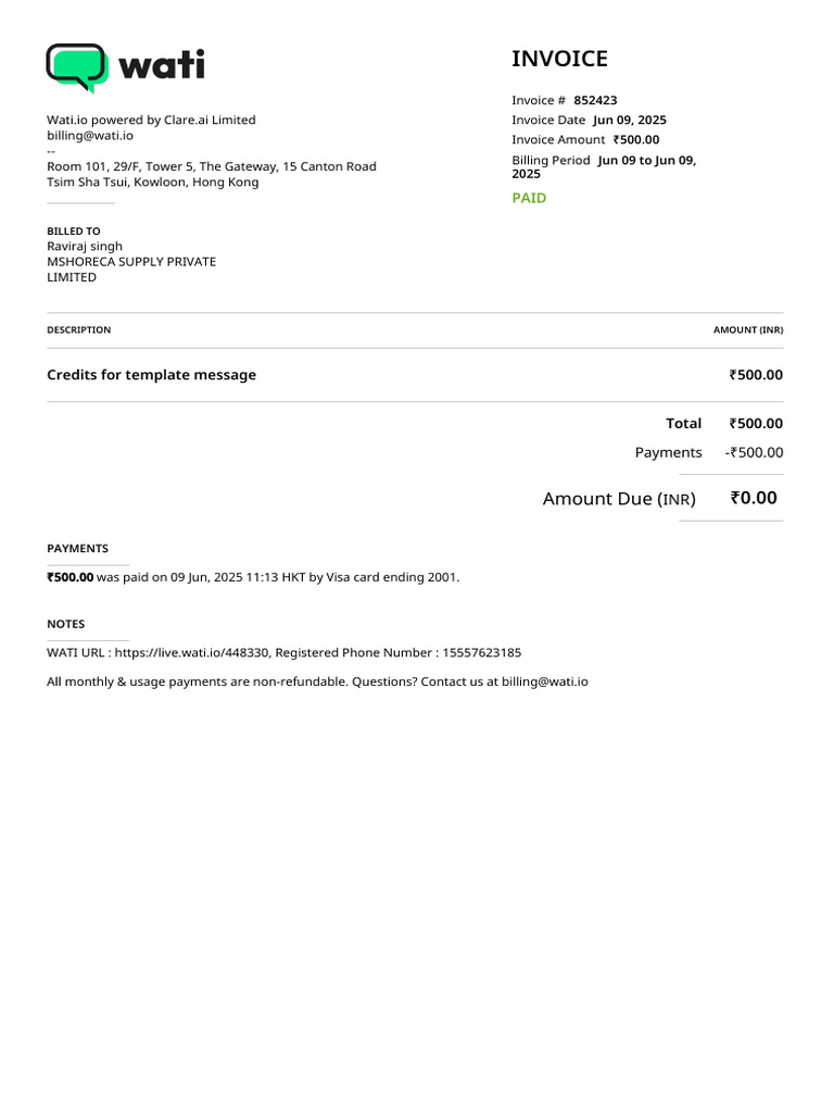 invoice_852423 | PDF