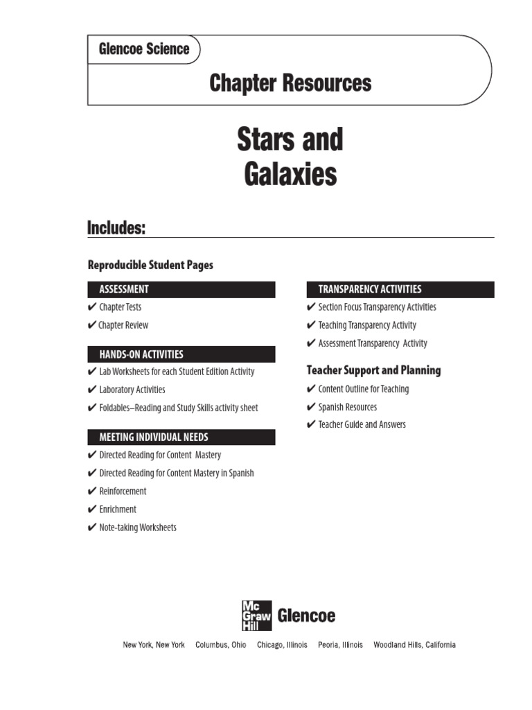Glencoe Science: Stars and Galaxies Resources | PDF | Reading ...