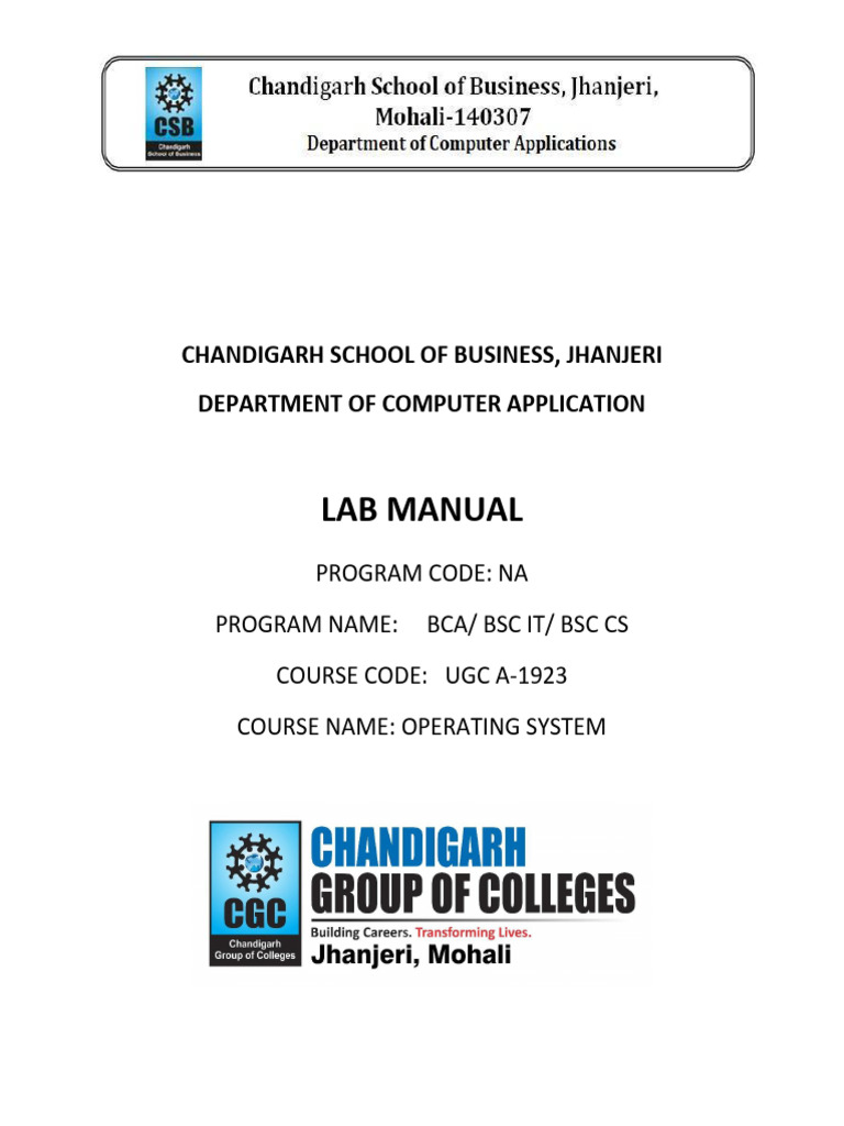 OperatingSystemLabManualpdf 2026 01-15-14!14!40 | PDF | Operating System | Process (Computing)