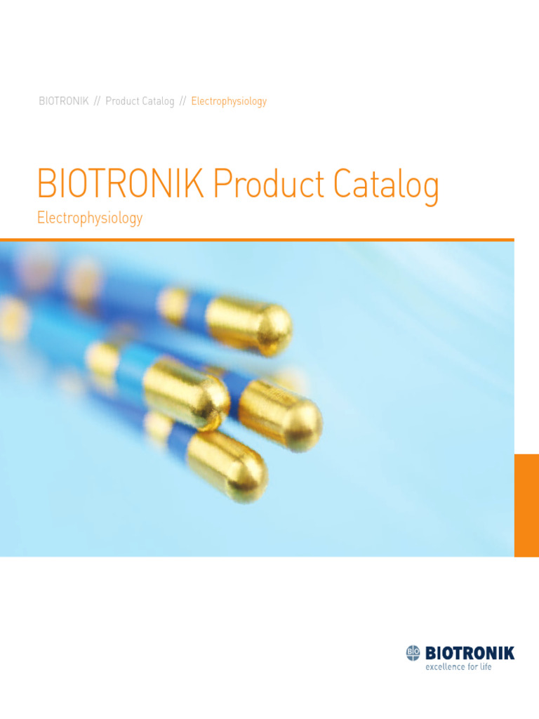 BIOTRONIK Electrophysiology Catalog | PDF | Medical Specialties | Medicine