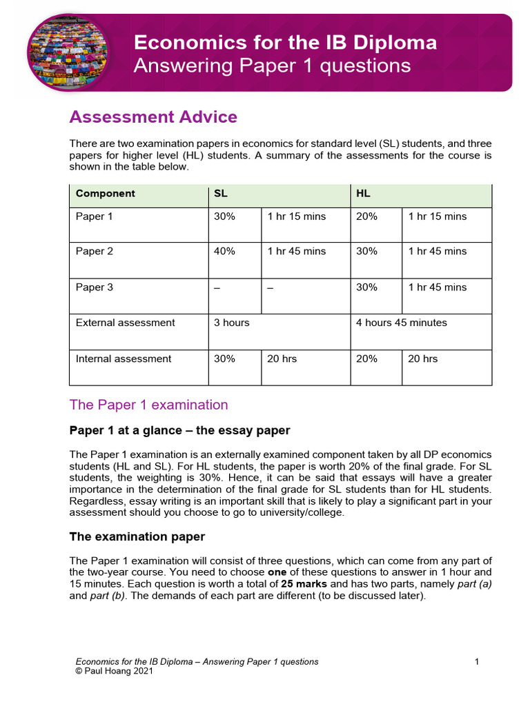 IB Economics Paper 1 Exam Guide | PDF | Cognition